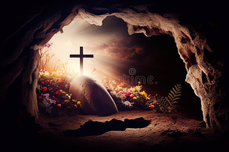 The Cave is Open and There are Three Crosses on the Hill. the Feast of ...