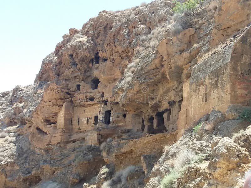 Lebanon: The Caves In The Qadisha-Valley Near Tripolis-City. Stock ...
