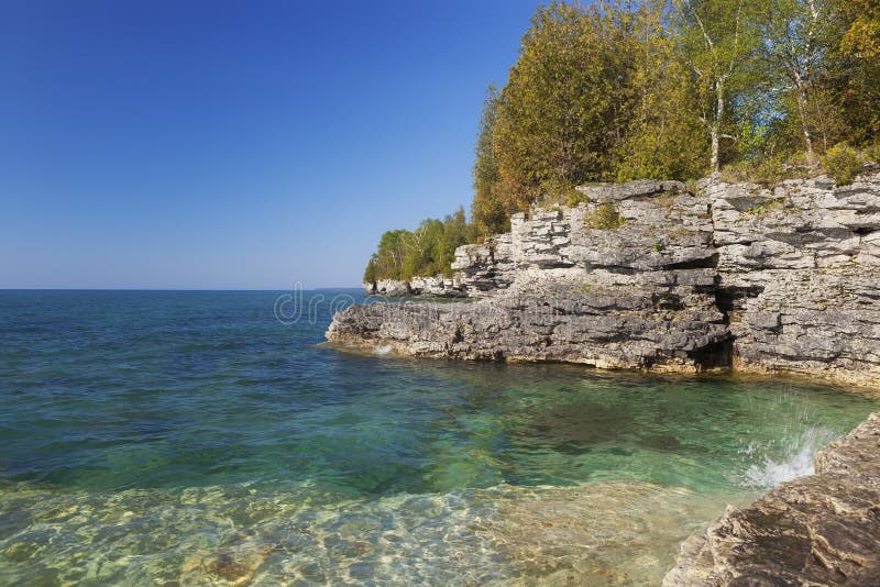 Cana Island Lighthouse in Door County Wisconsin Stock Image - Image of ...