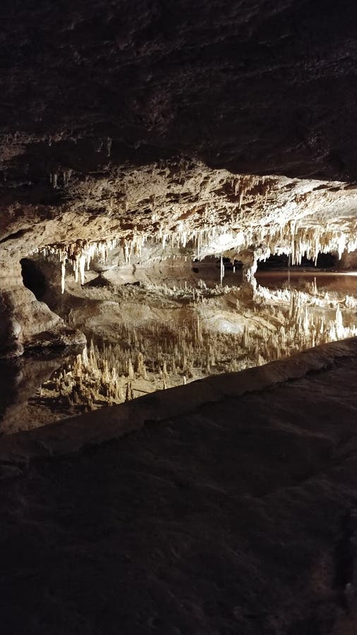 Cave pool reflection stock photo. Image of pool, iron - 183857122