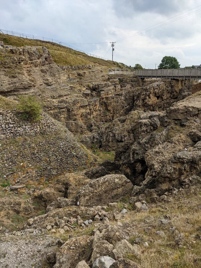 Cave Quarry Llandudno Orme Ancient Bronze Age Stock Image - Image of ...