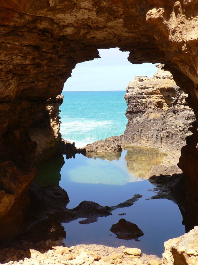Cave Reflections stock photo. Image of peaceful, water - 389442