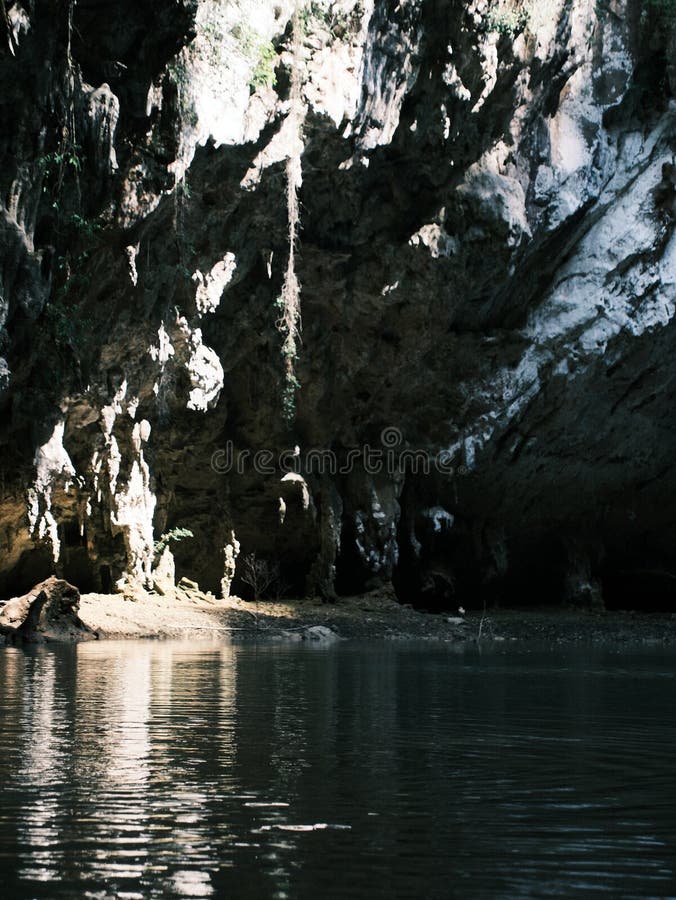 A Cave with a River Running through it Stock Photo - Image of limestone ...