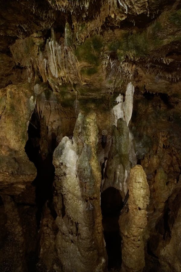 Rock Formations Inside A Cave Stock Photo - Image of moist, speleology ...