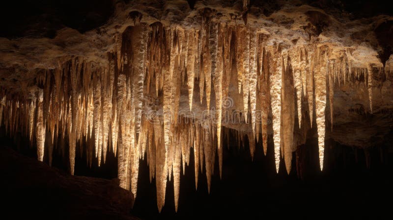 Cave Stalactite Formation stock illustration. Illustration of travel ...