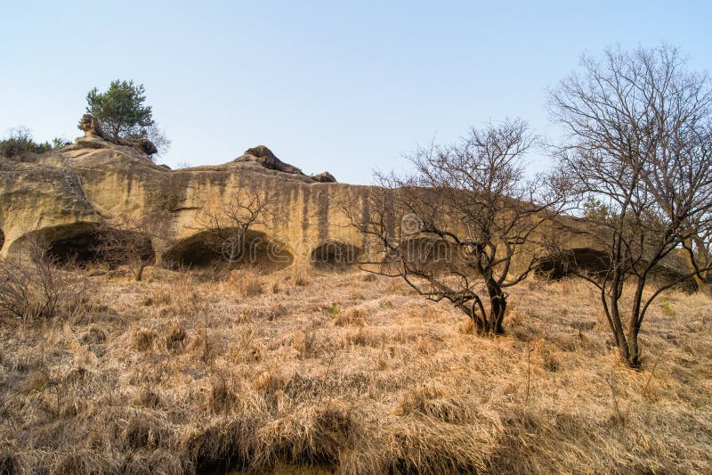 Cave stone ridge. stock photo. Image of ridge, nature - 73490742