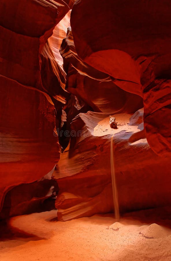 Cave in Upper Antelope Canyon Stock Photo - Image of america, geography ...