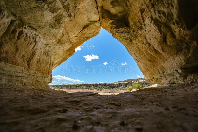 Cave views from the inside stock photo. Image of geology - 96003462