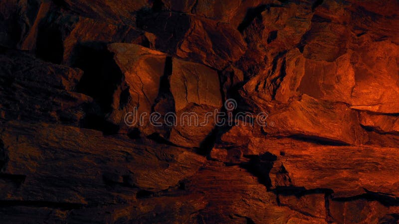 Cave Wall in Fire Light stock video. Video of fantasy - 282562729