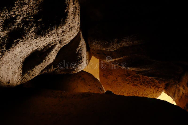 Sun Light into the Stone Cave Stock Image - Image of formation ...