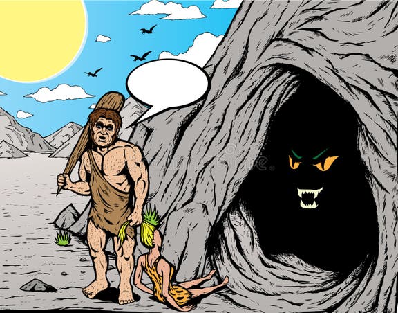 Caveman stock vector. Illustration of knocked, dating - 9928781