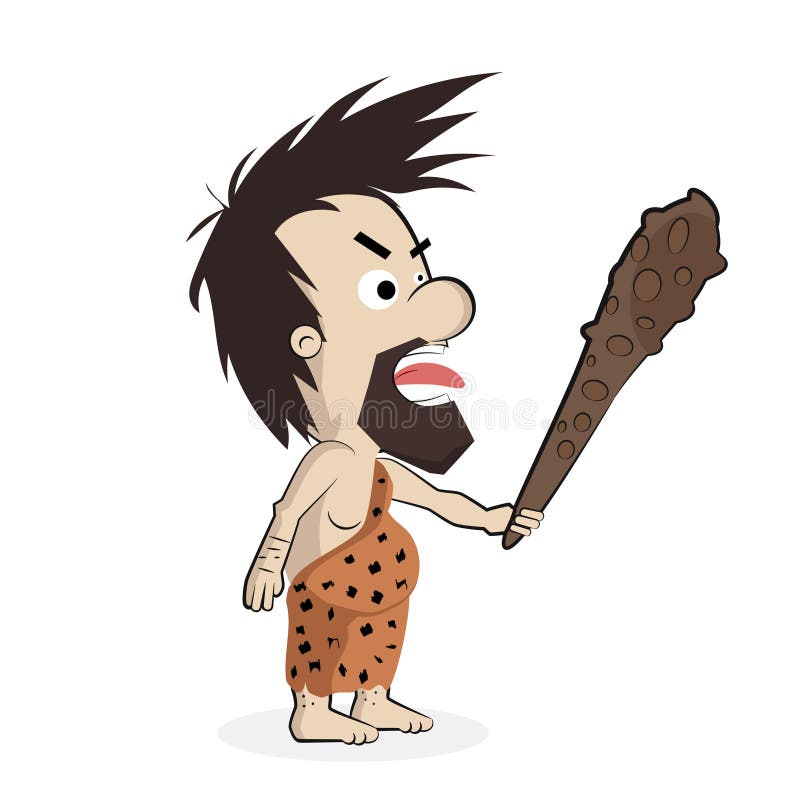 Caveman Cartoon Character stock vector. Illustration of cartoon - 64196769