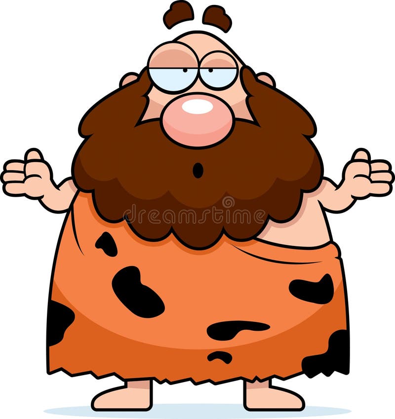 Scared Caveman stock vector. Illustration of neanderthal - 14451537