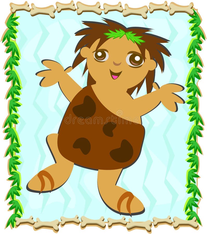 Caveman Dance stock vector. Illustration of vines, historical - 18825321