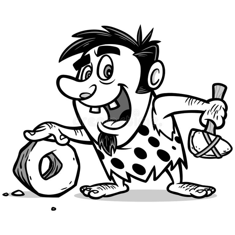 Caveman Wheel Stock Illustrations – 336 Caveman Wheel Stock ...