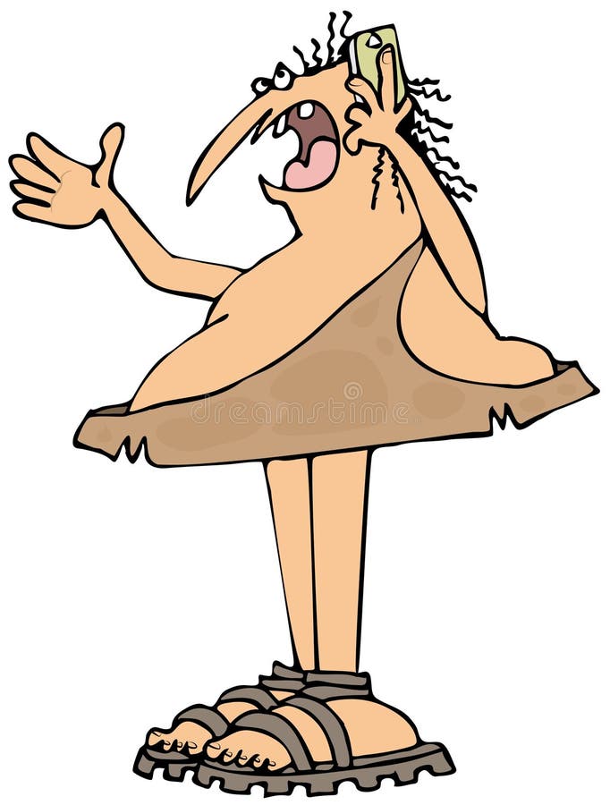 Caveman Talking stock vector. Illustration of talking - 12592664