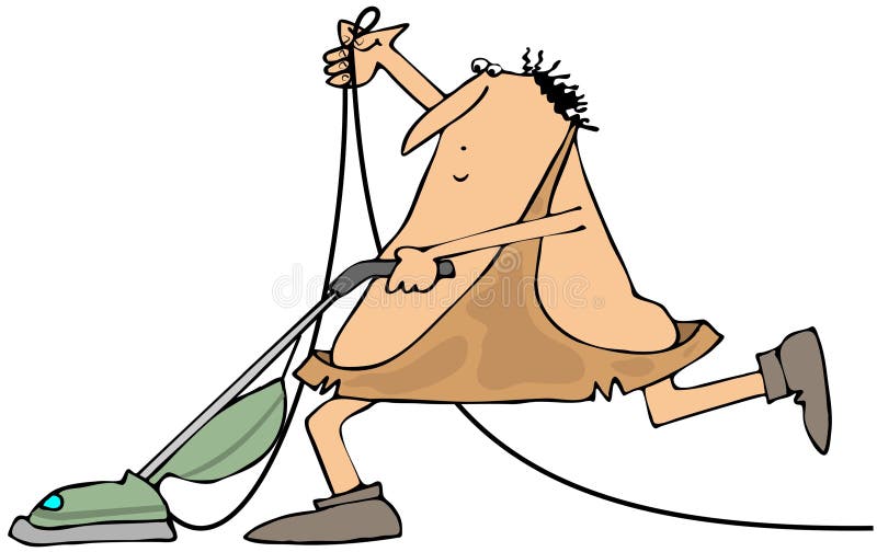 Caveman Using a Laptop Computer Stock Illustration - Illustration of ...