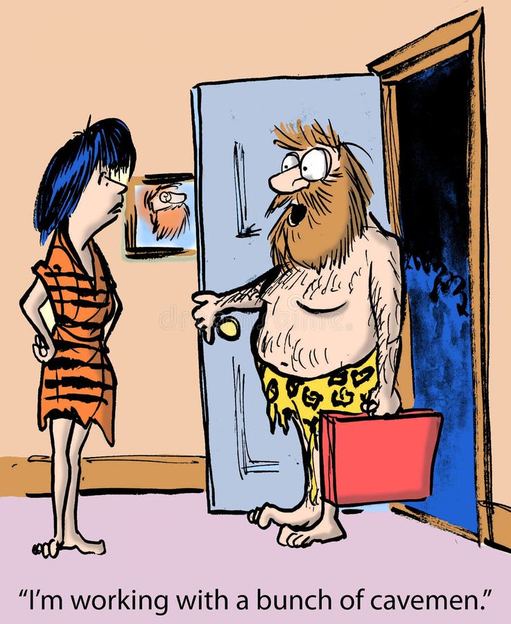 Cavemen stock illustration. Illustration of businessman - 33605845