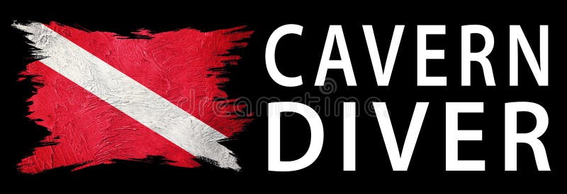 Cavern Diver, Diver Down Flag, Scuba Flag Stock Illustration ...
