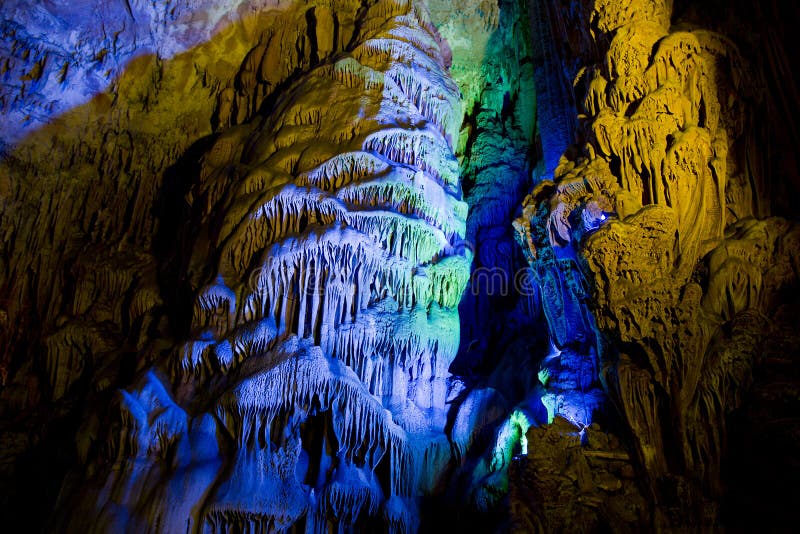 Cavern in Guilin, China stock image. Image of adventure - 19770597
