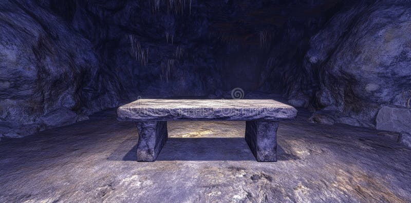 A Cavernous Setting Showcases a Mysterious Rock Formation Bathed in ...