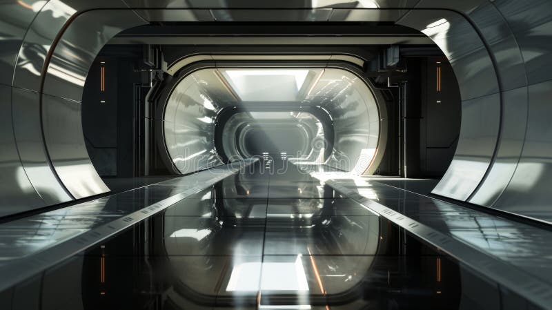 Cavernous, Well-lit Chamber Featuring an Illuminated, Empty Floor. Airy ...