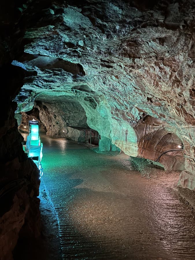 The Caves at Cheddar Gorge stock image. Image of darkness - 385773123