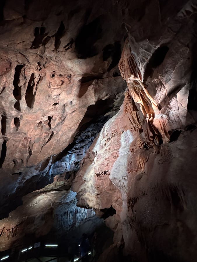 The Caves at Cheddar Gorge stock image. Image of tunnel - 385773403