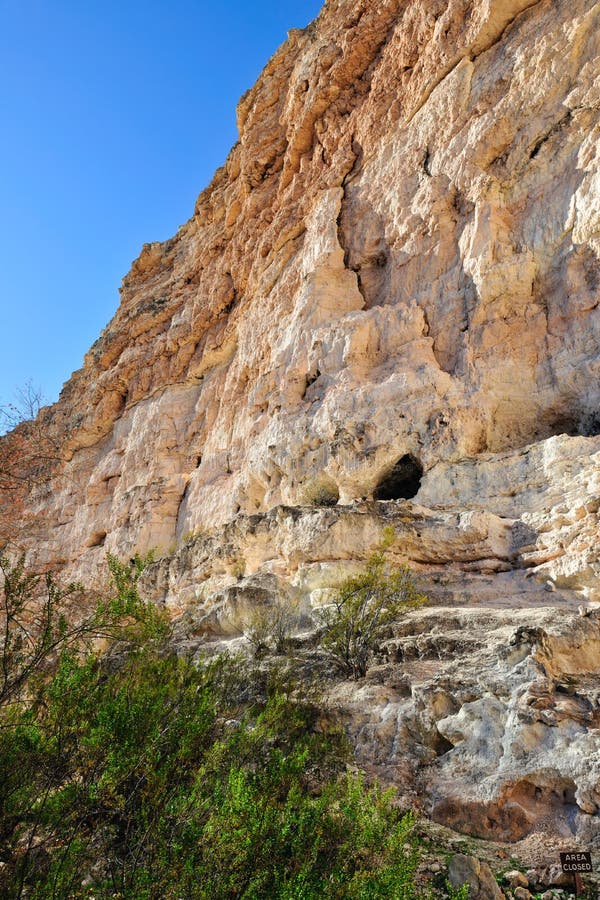 Caves in Montezuma cliffs stock image. Image of ancient - 8254345