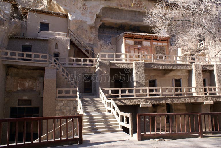 Caves in mount stock photo. Image of mogao, mount, cave - 4865516