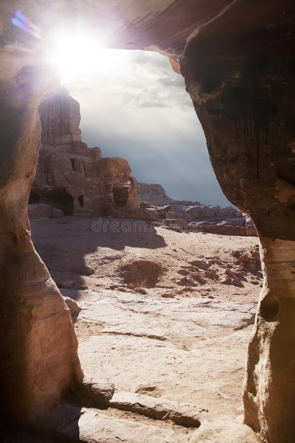 Petra, Jordan at Night stock image. Image of lights, nabataeans - 44634079
