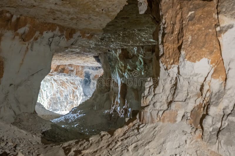 Caves in the Zhiguli Mountains Stock Image - Image of green, deep ...