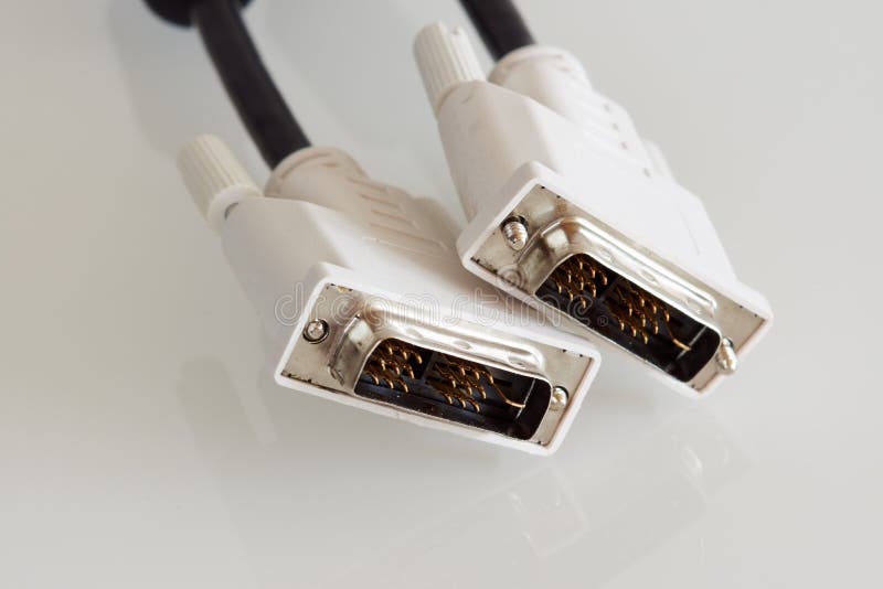 Cavi Di VGA O Digital Video Interface Di DVI Illustrazione Vettoriale ...