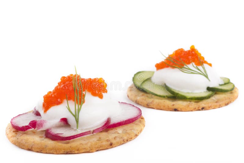 Caviar appetizer on Wite stock image. Image of cheese - 33842485