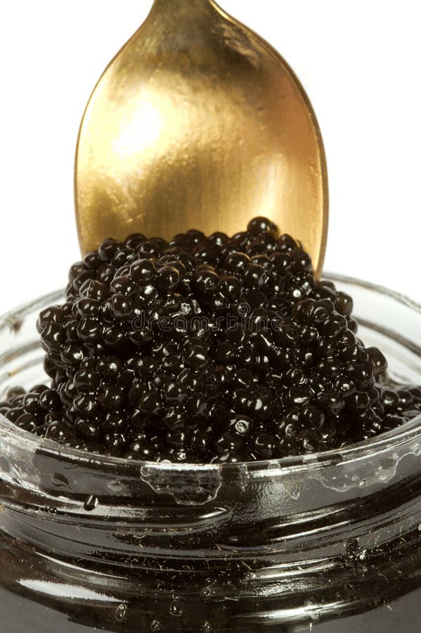 Black Caviar, Luxurious Delicacy Appetizer. Selective Focus Stock Photo ...
