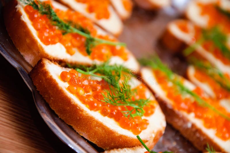 Caviar on a bread stock photo. Image of toast, appetizer - 12560976