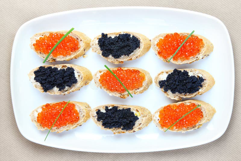 Toasts with Pate and Caviar Stock Image - Image of black, gourmet: 44403977