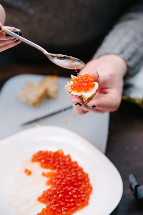 Red caviar stock image. Image of appetizer, treat, salted - 30941813