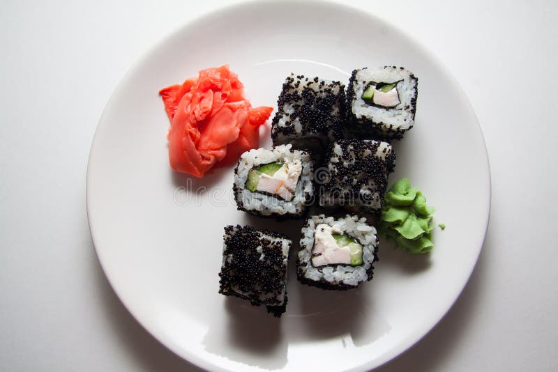 Caviar rolls stock image. Image of dragon, gourmet, healthy - 61651665