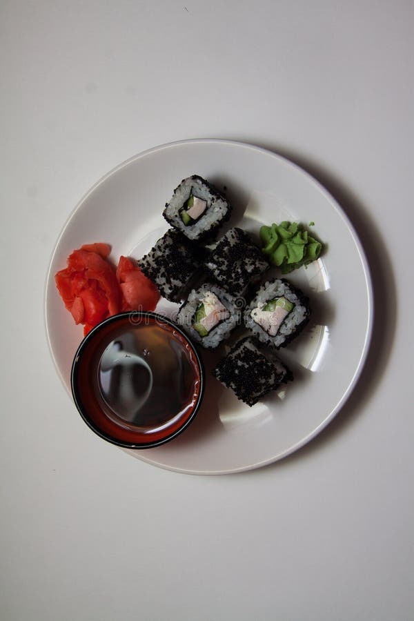 Caviar rolls stock photo. Image of closeup, dark, asian - 62277986