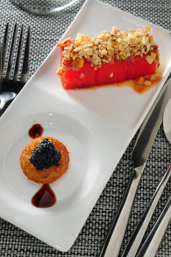Caviar toast watermelon stock image. Image of watermelon - 31822203