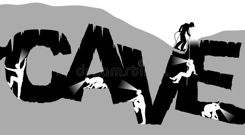 Caving stock vector. Illustration of dark, explore, hole - 32926359
