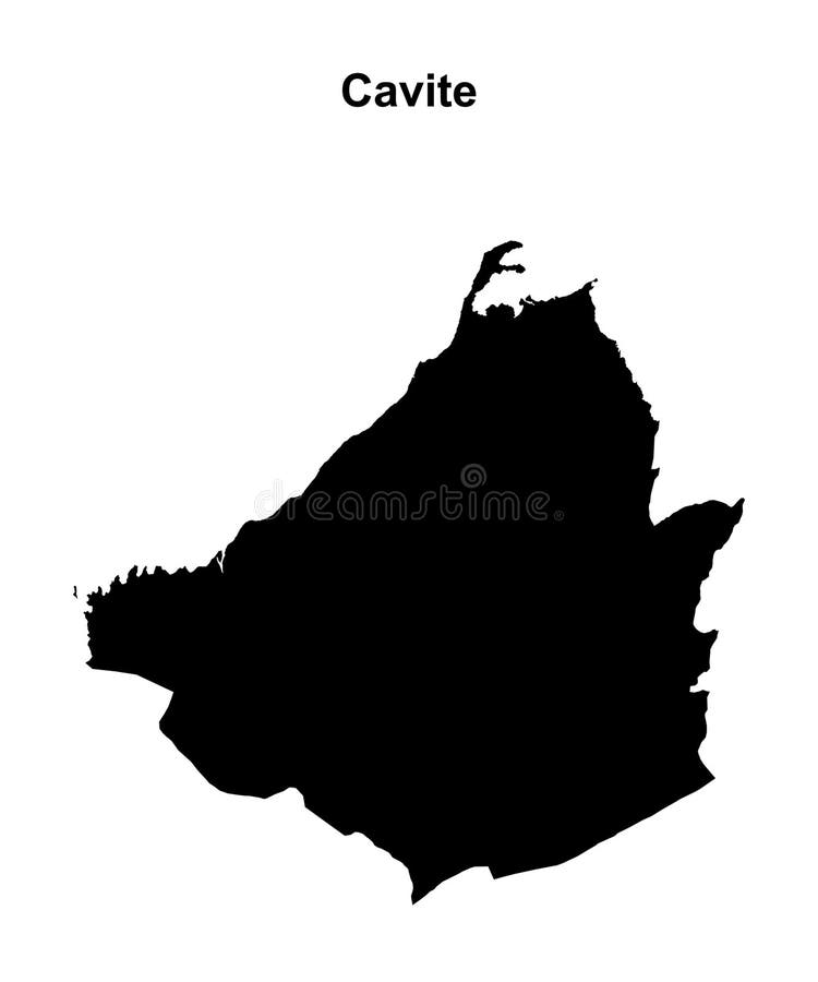 Cavite outline map stock vector. Illustration of probinsiya - 323860406