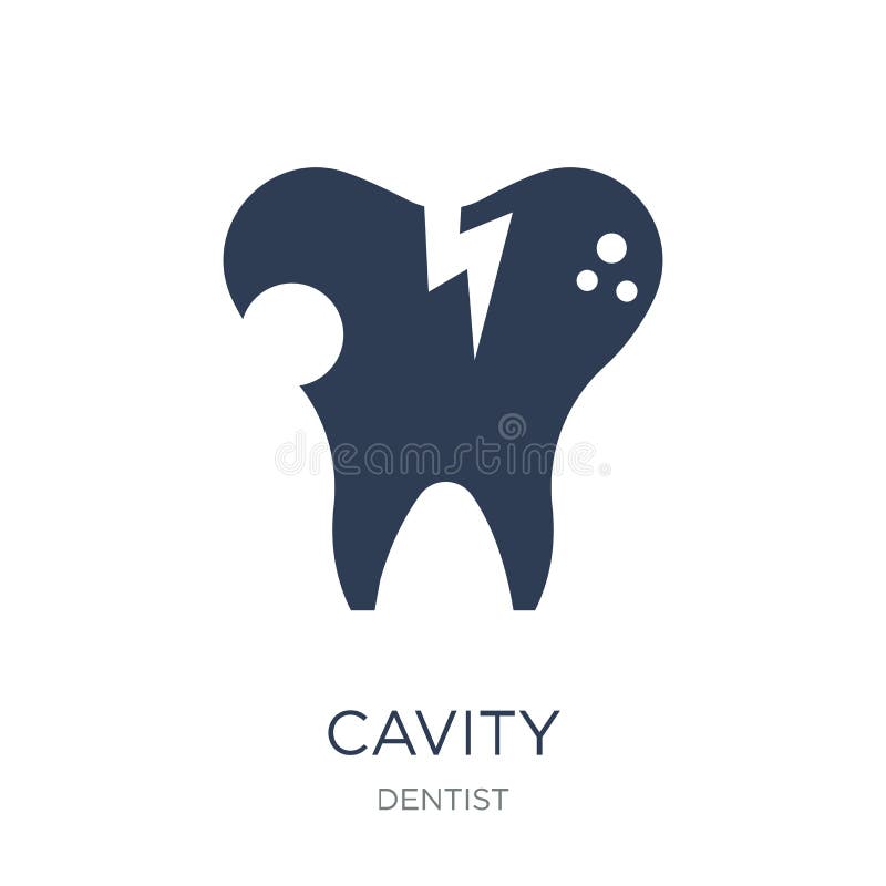 Cavity Icon. Trendy Flat Vector Cavity Icon on White Background Stock ...