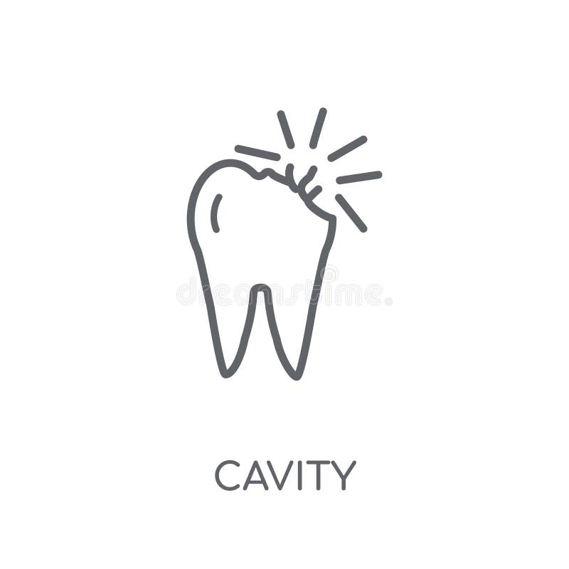 Cavity Linear Icon. Modern Outline Cavity Logo Concept on White Stock ...