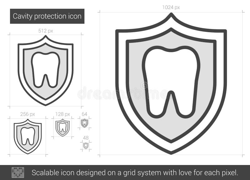 Tooth Cavity Hand Drawn Outline Doodle Icon. Stock Vector ...