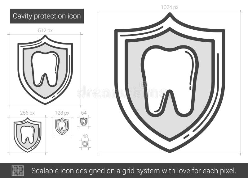 Tooth Cavity Hand Drawn Outline Doodle Icon. Stock Vector ...