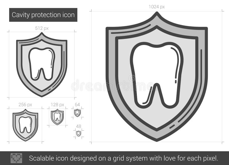 Tooth Cavity Hand Drawn Outline Doodle Icon. Stock Vector ...