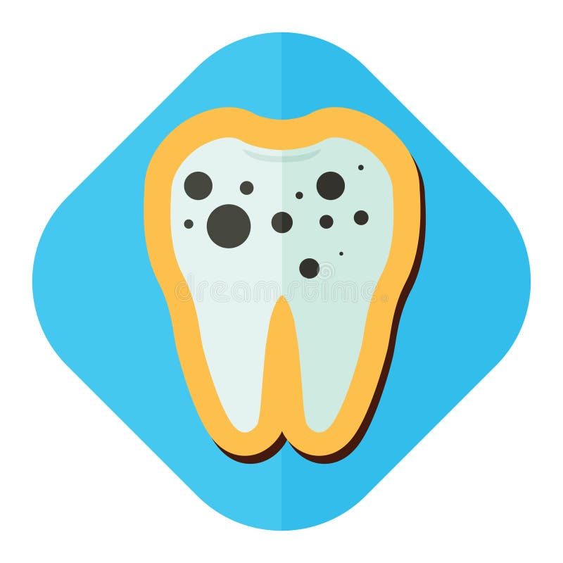 Cavity in Tooth. Vector Illustration Decorative Design Stock Vector ...