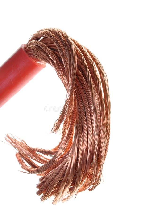 Cavo Di Rame Di Turbinio Rosso Fotografia Stock - Immagine di mercato ...